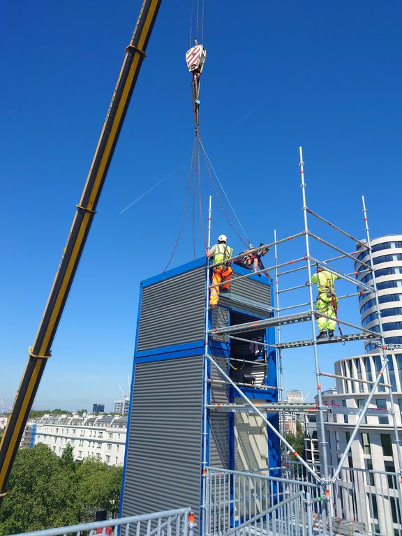 Temporary lift installation for unique view at Marble Arch London
