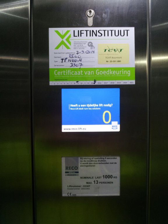 Railway station Sloterdijk equipped with RECO Temporary Elevators