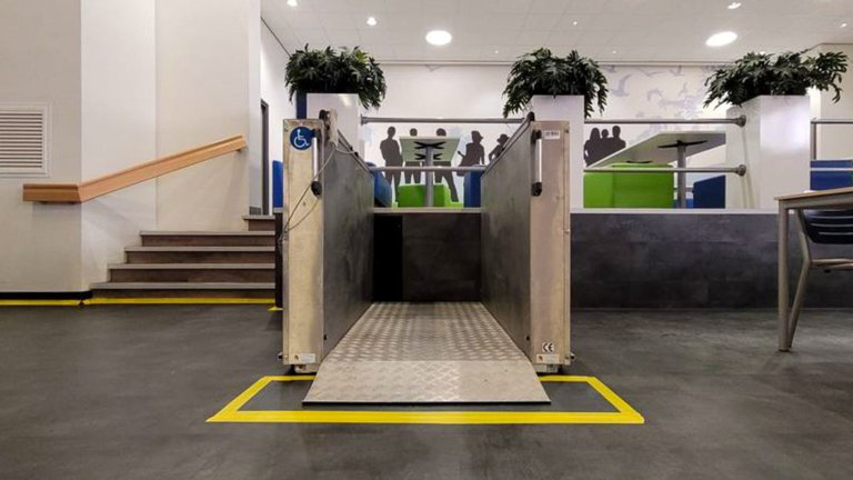 Disabled Platform Lift 1m with Stairs & Viewing Platform